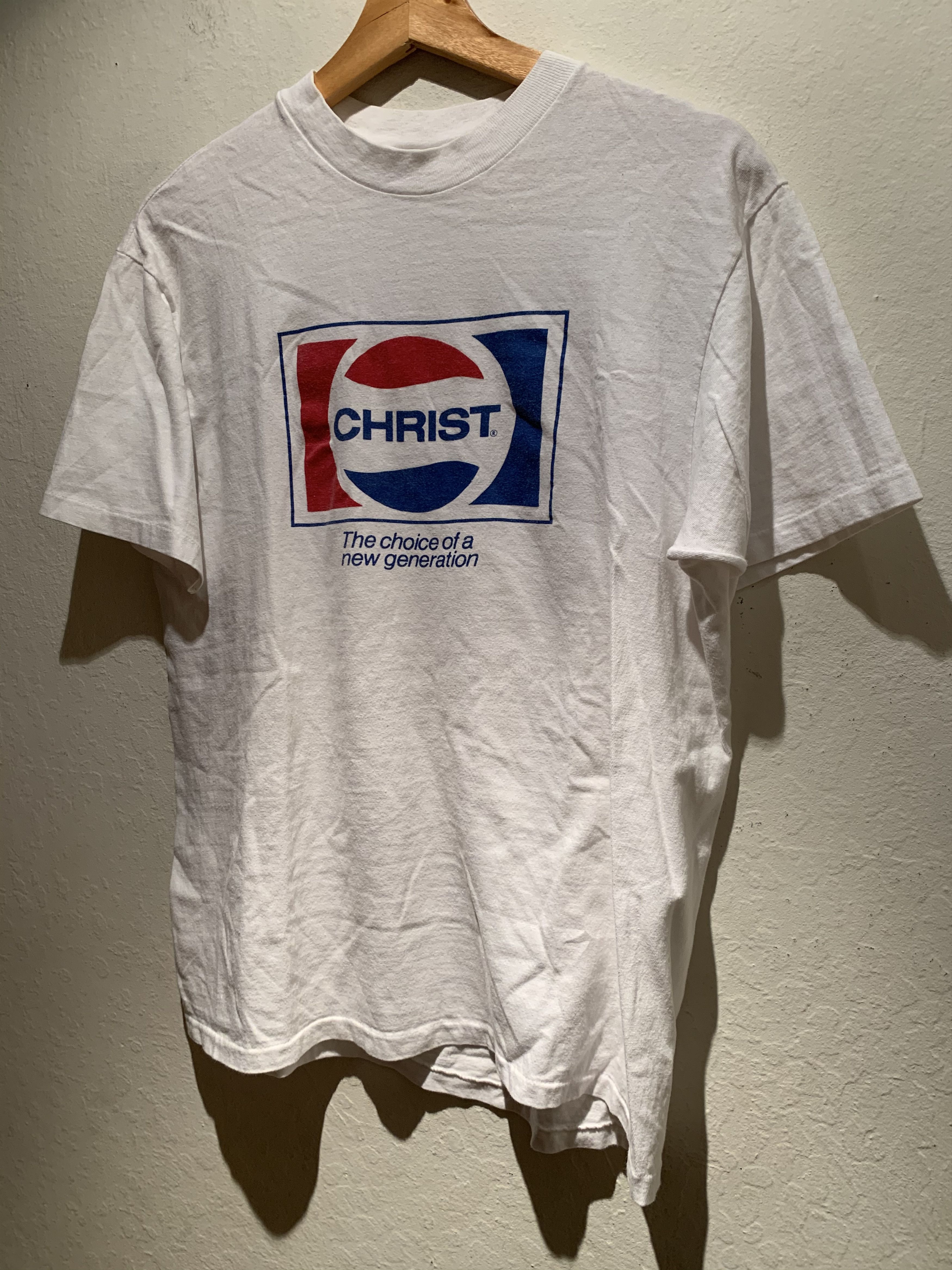Vintage *RARE* Vintage Christ Pepsi Christian USA-Made T-Shirt - L ...