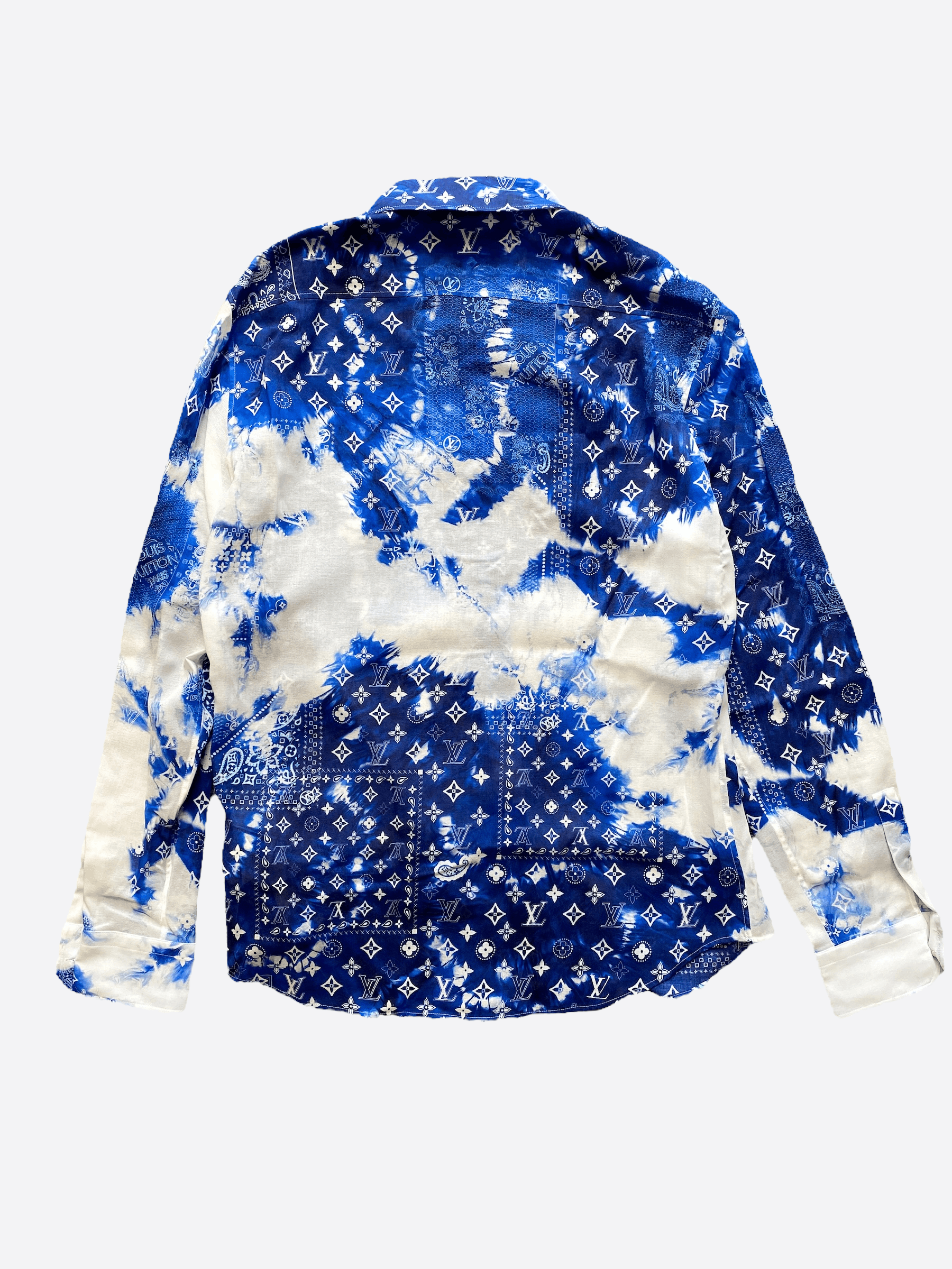 Louis Vuitton Louis Vuitton Blue Monogram Bandana Button Up Shirt | Grailed