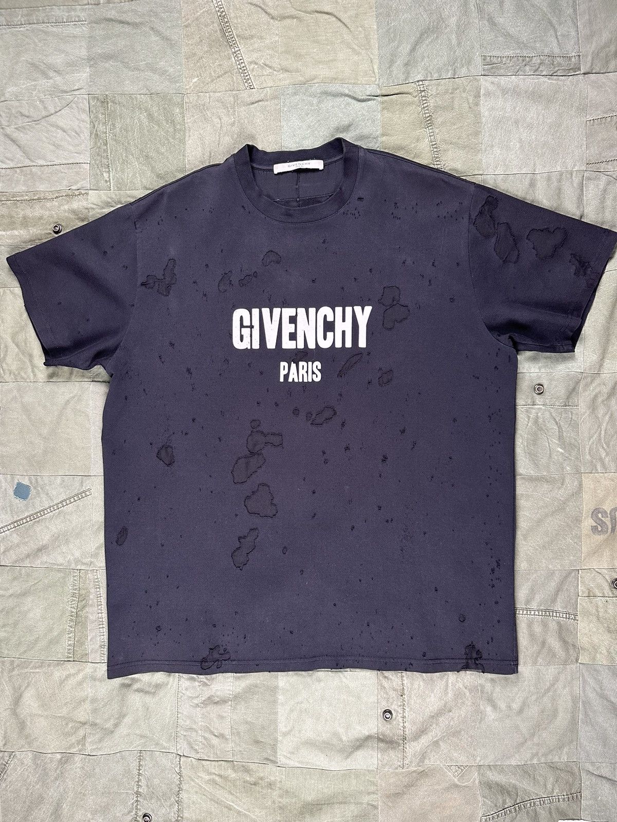 Givenchy Distressed Logo Tee | Grailed