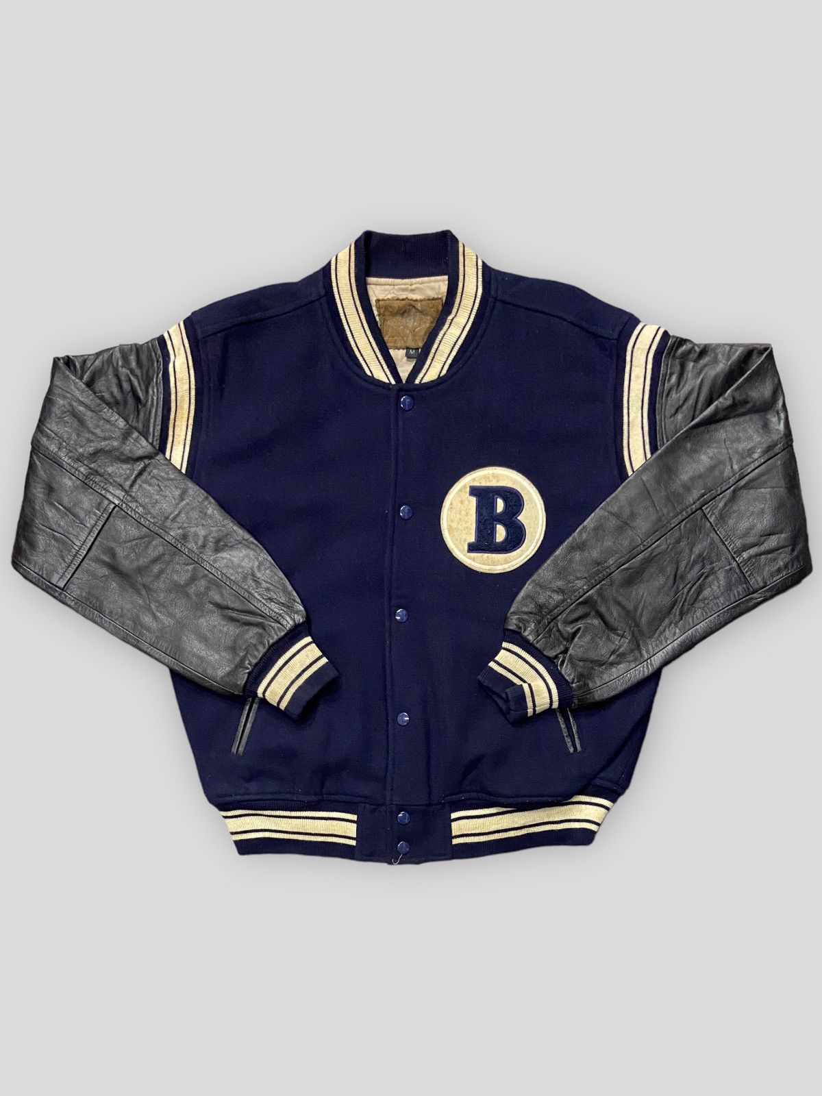 Vintage Vintage 60s Bear Surf Boards Leather Wool Varsity Jacket | Grailed