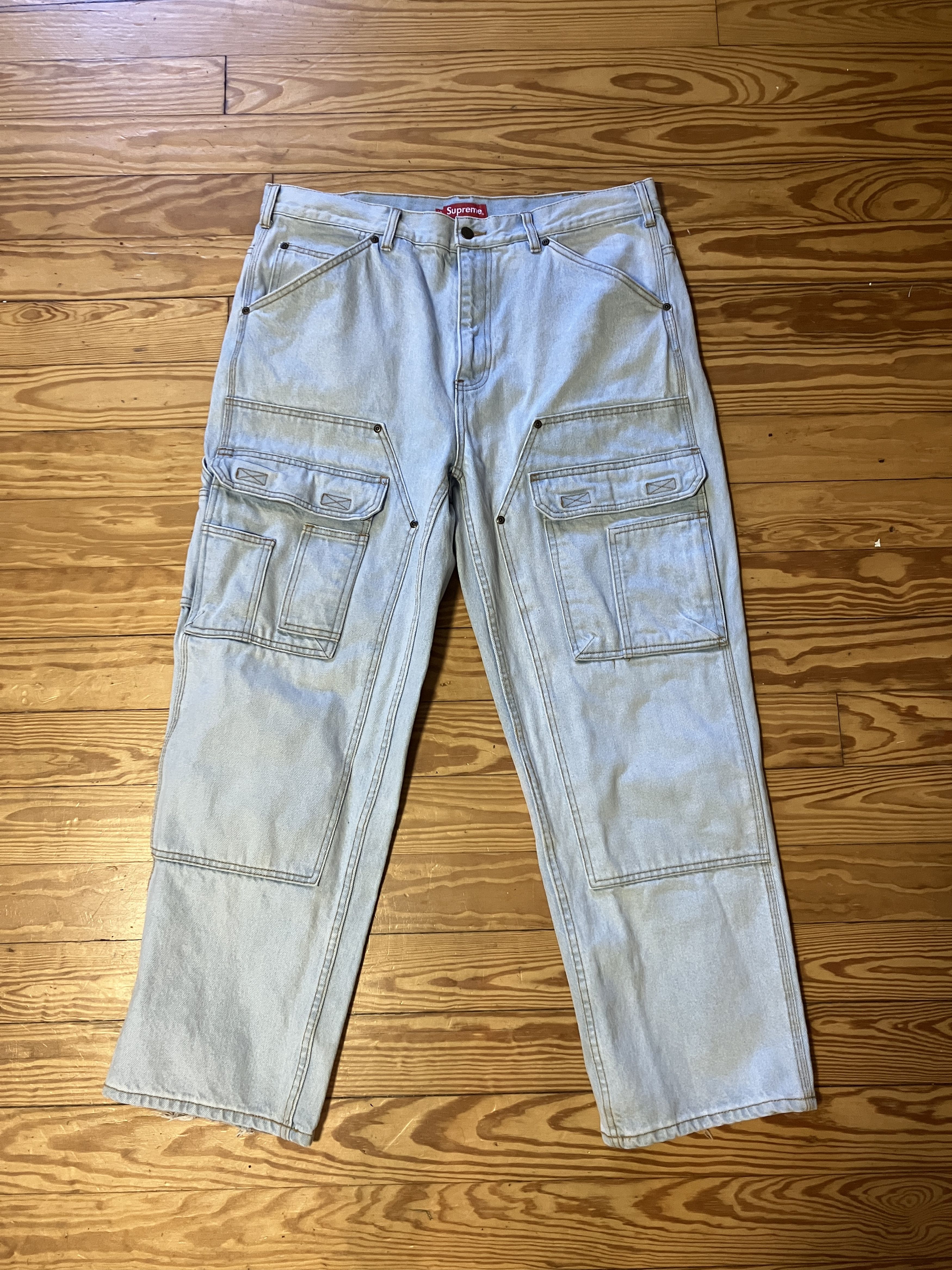 Supreme SS22 Double Knee Denim Utility Pant | Grailed