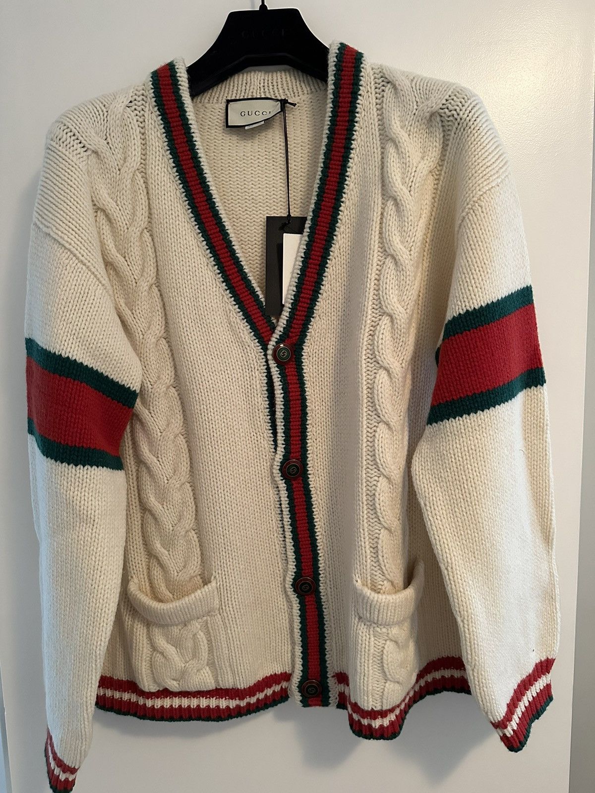 Gucci Cable knit cardigan | Grailed