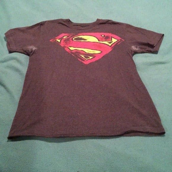 Dc Comics Gray Superman Logo T-Shirt | Grailed