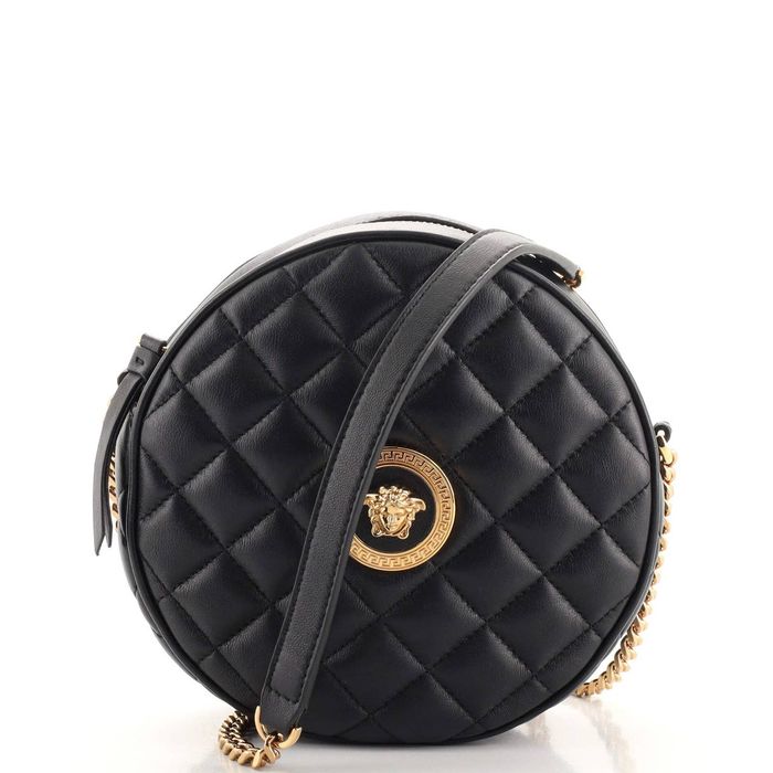 Versace La Medusa Round Camera Bag Quilted Leather Small | Grailed
