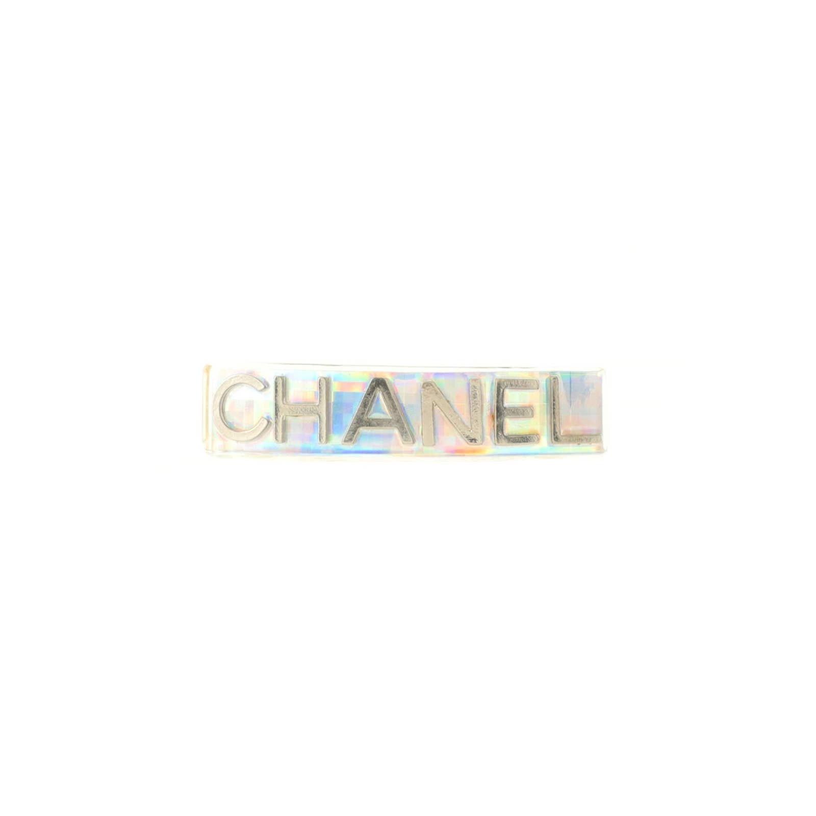 Chanel Logo Holographic Hair Barrette Resin and Metal | Grailed