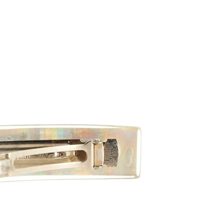 Chanel Logo Holographic Hair Barrette Resin and Metal | Grailed