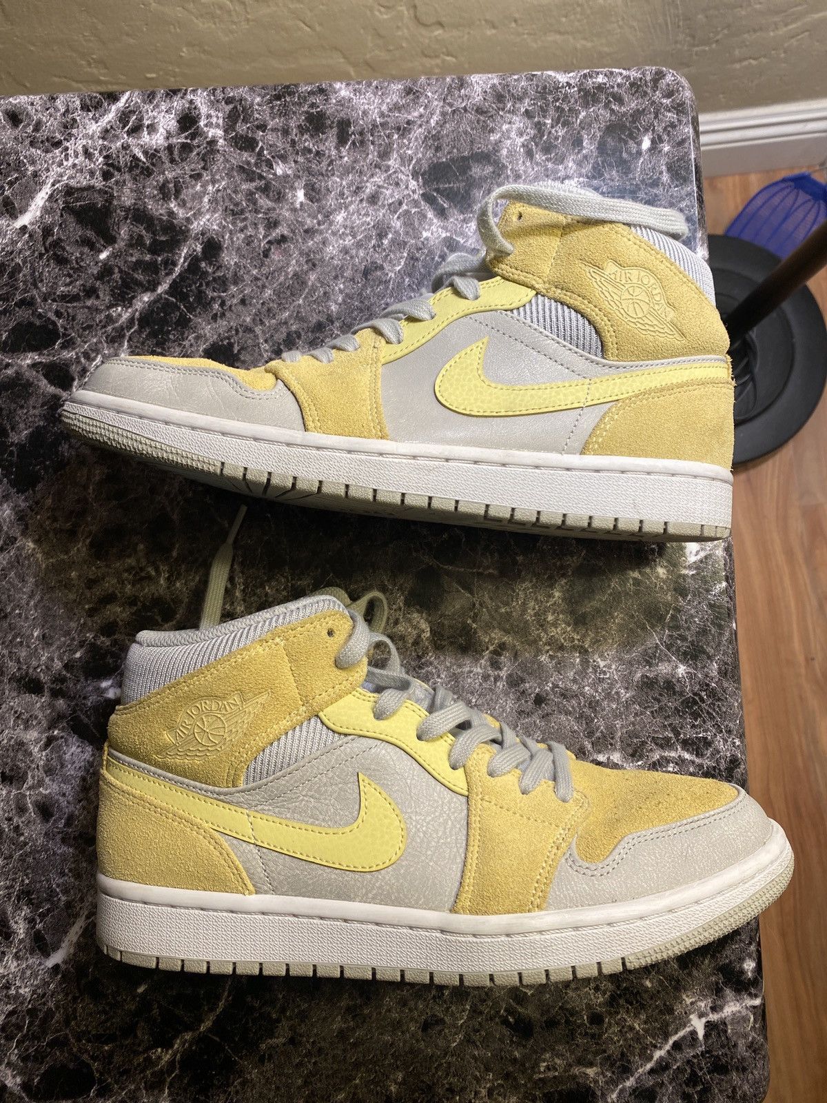 Nike Air Jordan 1 Mid - Mixed Textures/Lemon Wash | Grailed