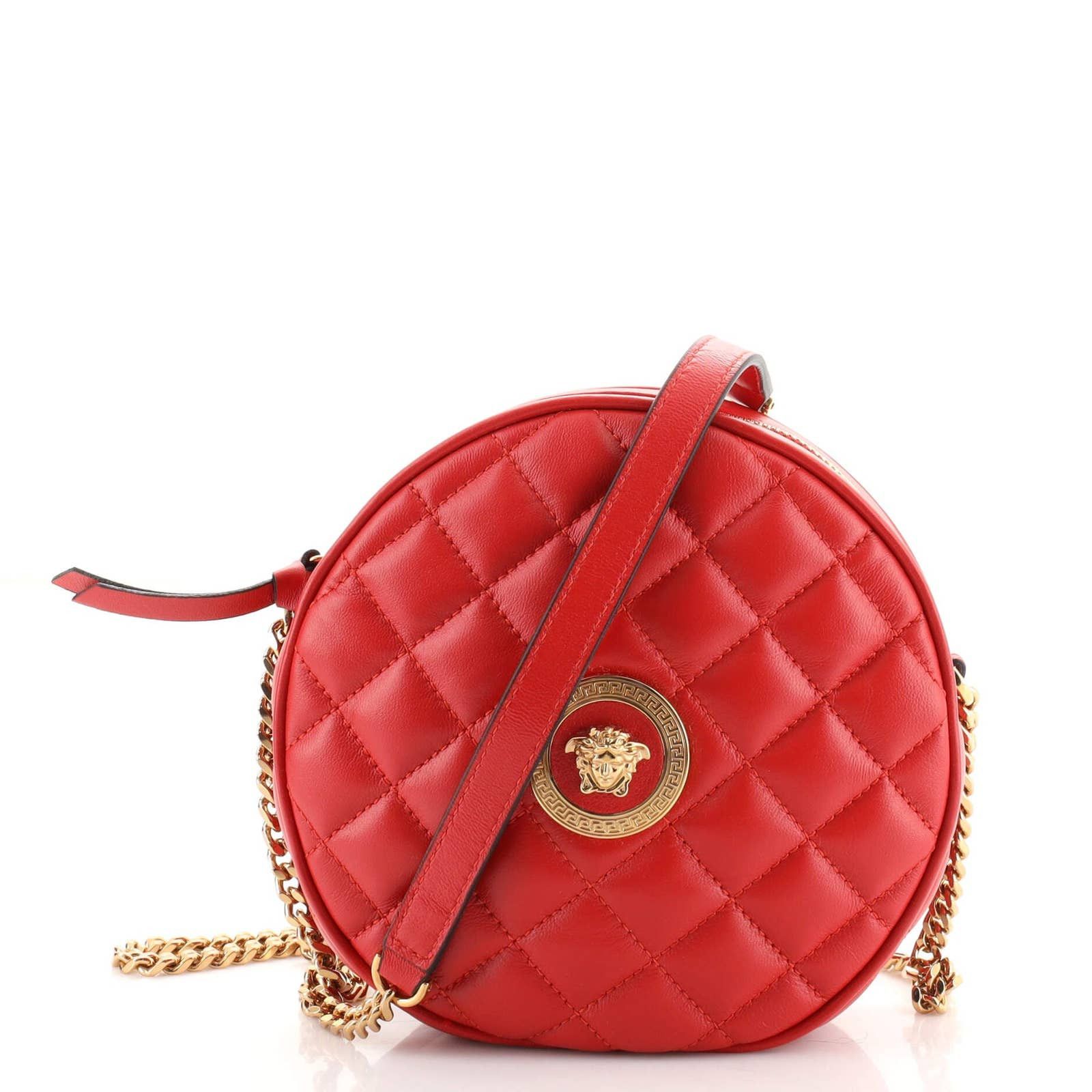 Versace La Medusa Round Camera Bag Quilted Leather Small | Grailed