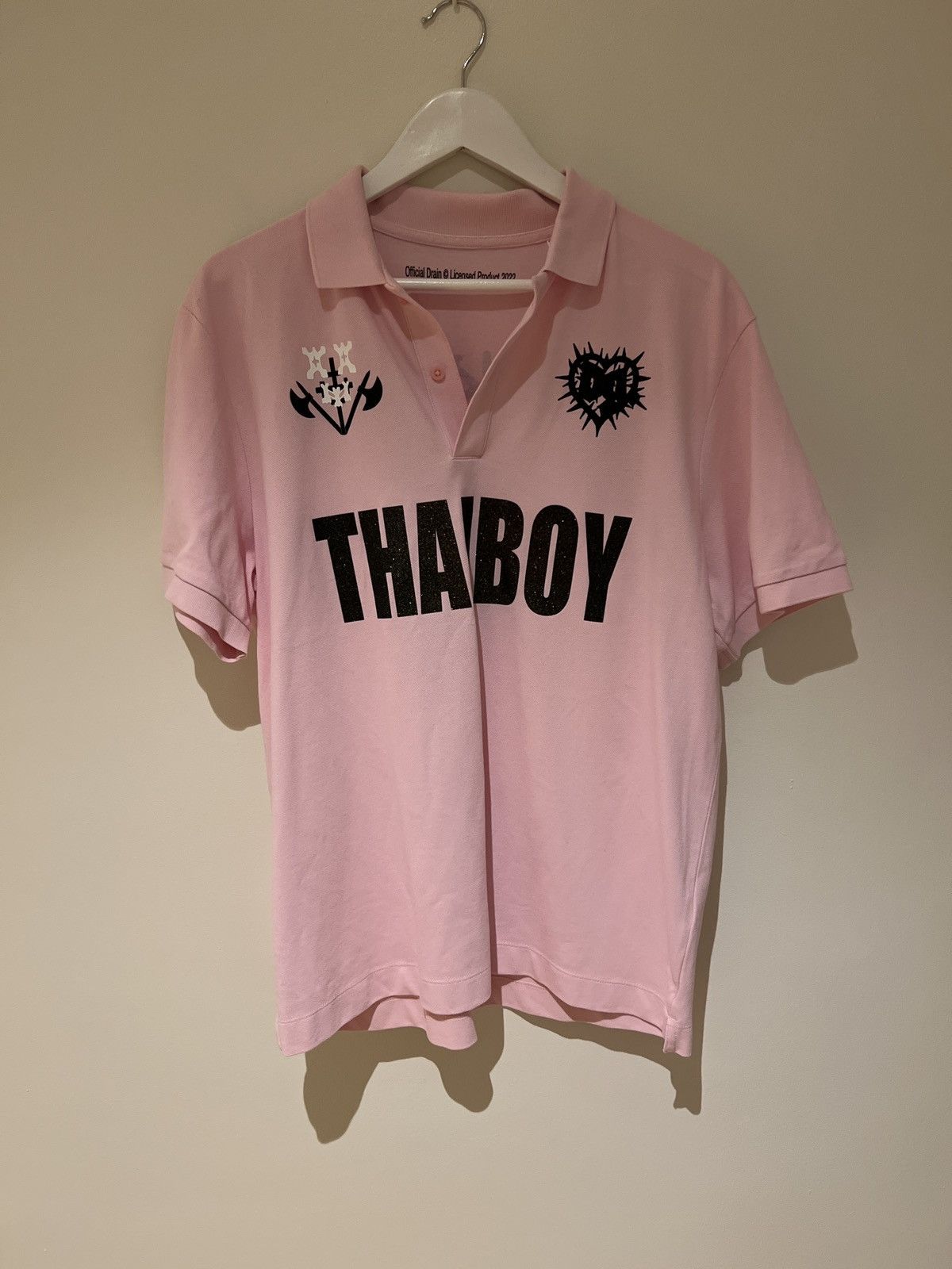 Drain Gang THAIBOY DIGITAL BACK 2 LIFE PINK POLO | Grailed