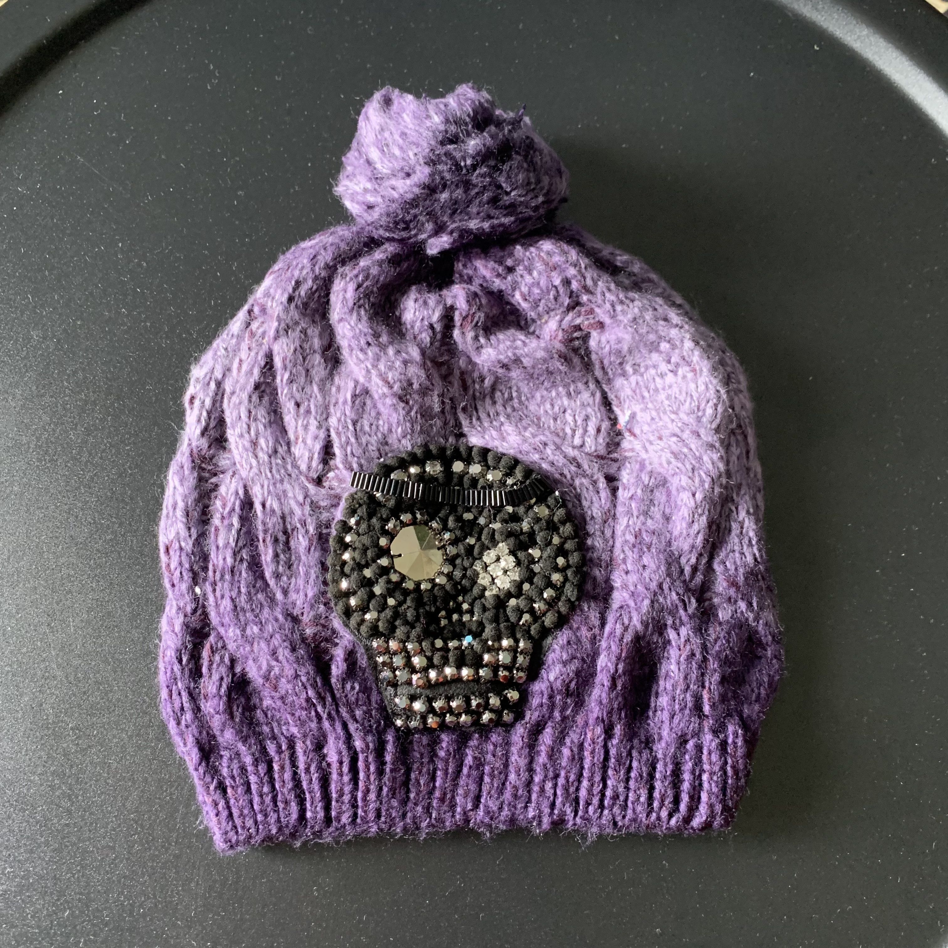 Japanese Brand × Skulls × Streetwear LALACUB Skulls Purple Snow Hats ...