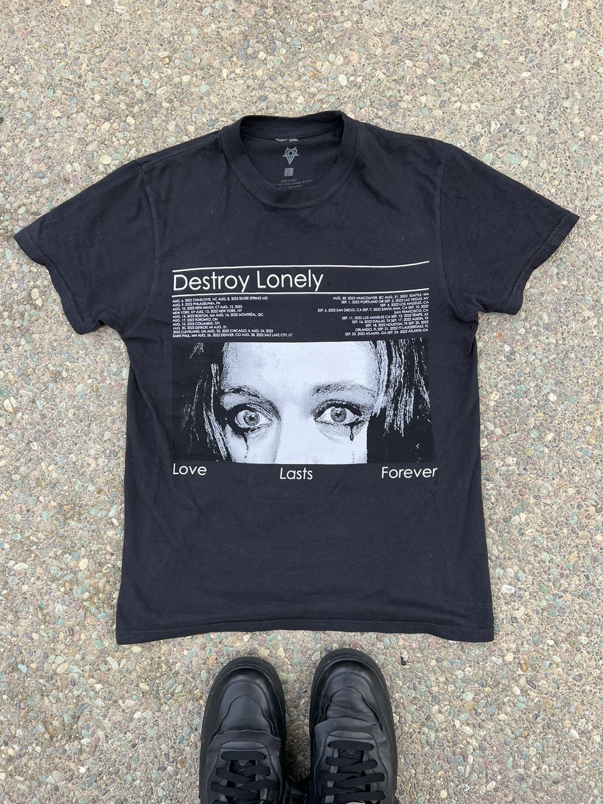 Band Tees × Playboi Carti Destroy lonely merch “Love lasts forever” shirt | Grailed