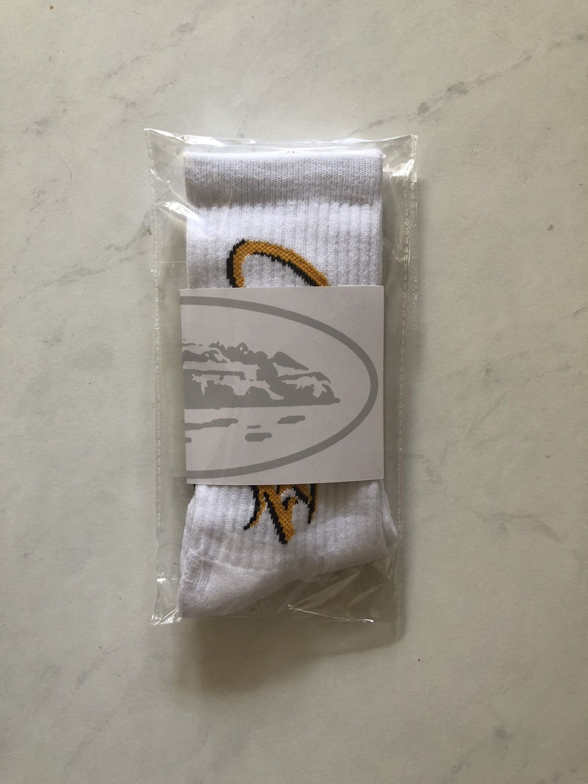 Corteiz Corteiz White Allstarz socks yellow London crtz rtw | Grailed