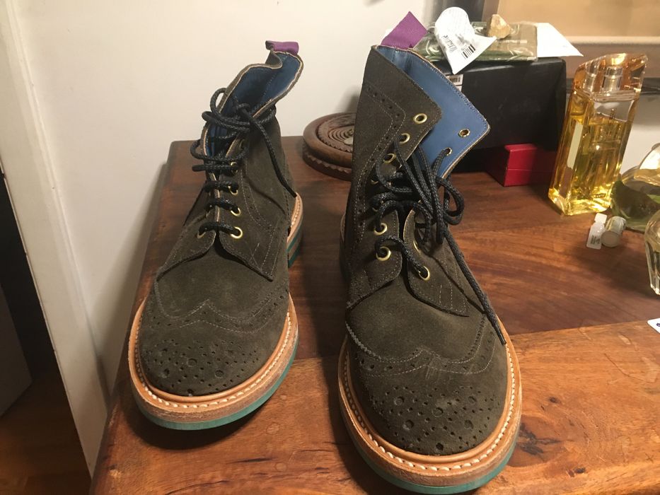 Trickers Green suede Trickers | Grailed