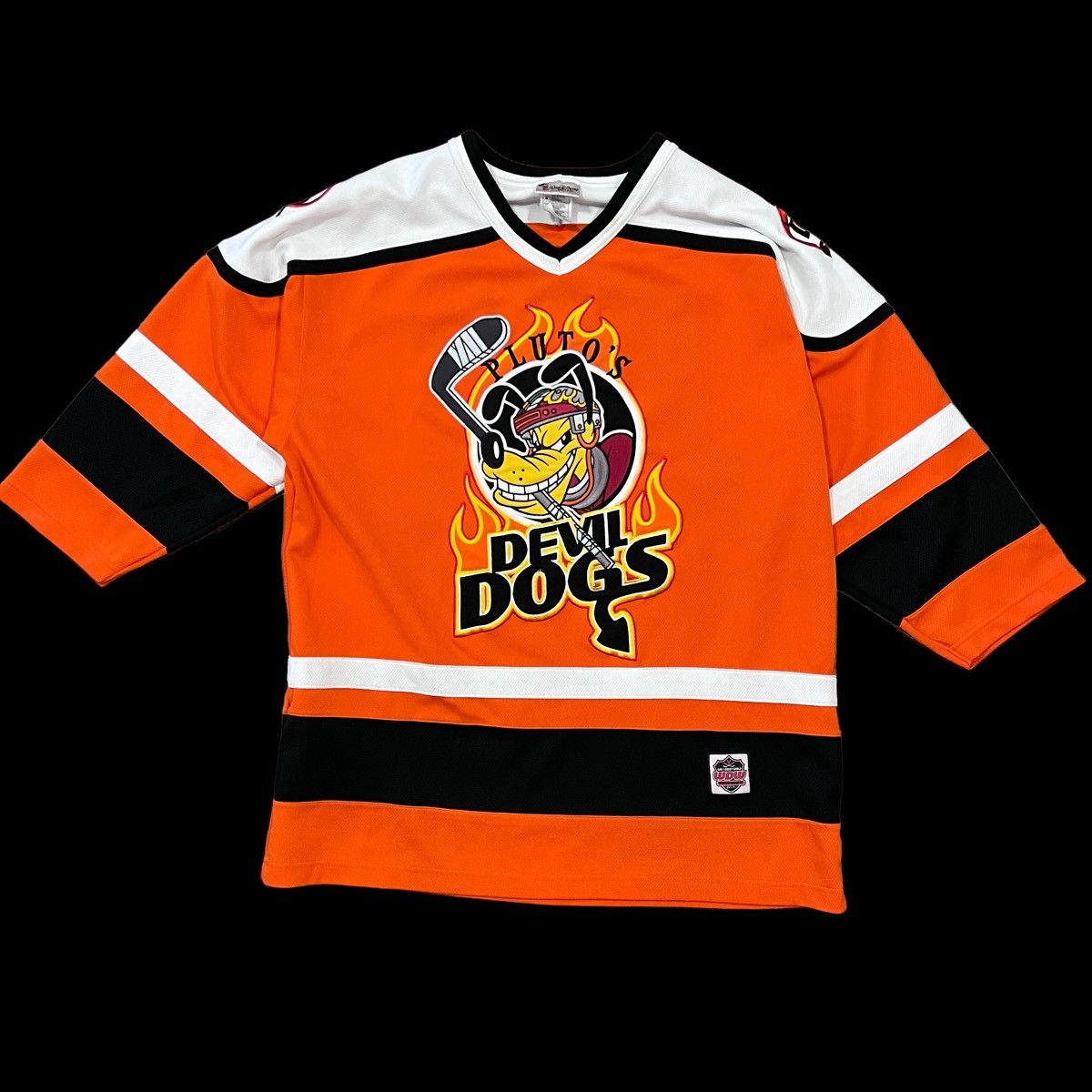 Disney × Mickey Mouse × Vintage Vintage Pluto Devil Dogs Hockey Jersey ...