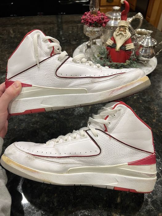Nike Jordan 2 Red/White Sneakers | Grailed