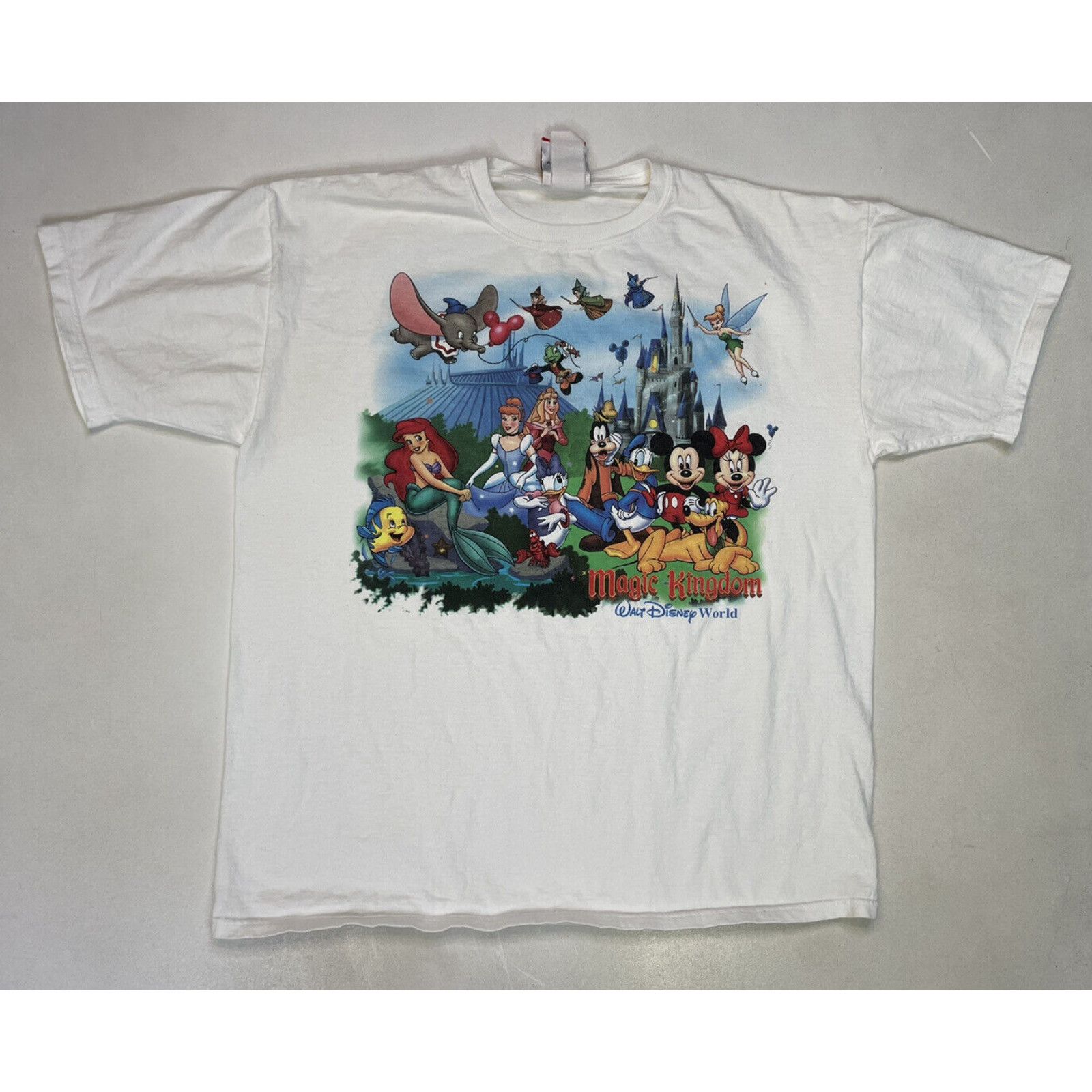 Disney VINTAGE Walt Disney World Magic Kingdom T-shirt Men Medium White ...
