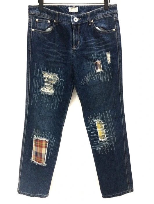 Distressed Denim Japanese Brand X.X.XS Patchwork Distressed Denim Pant ...