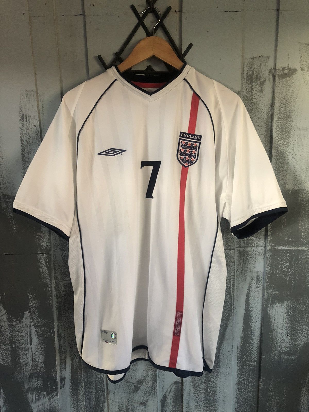 Vintage Home Kit England 2001-2003 DAVID BECKHAM | Grailed