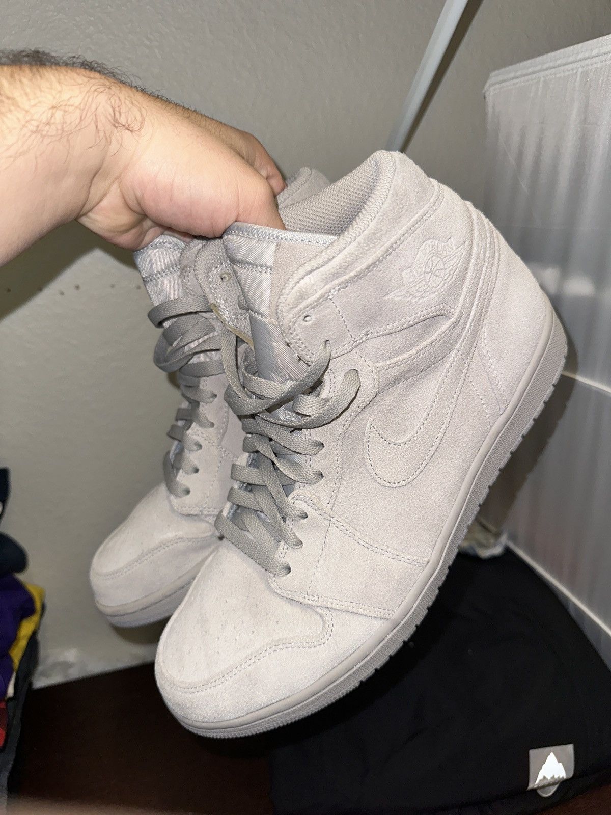 Jordan Brand × Nike Jordan 1 Retro High Grey Suede | Grailed