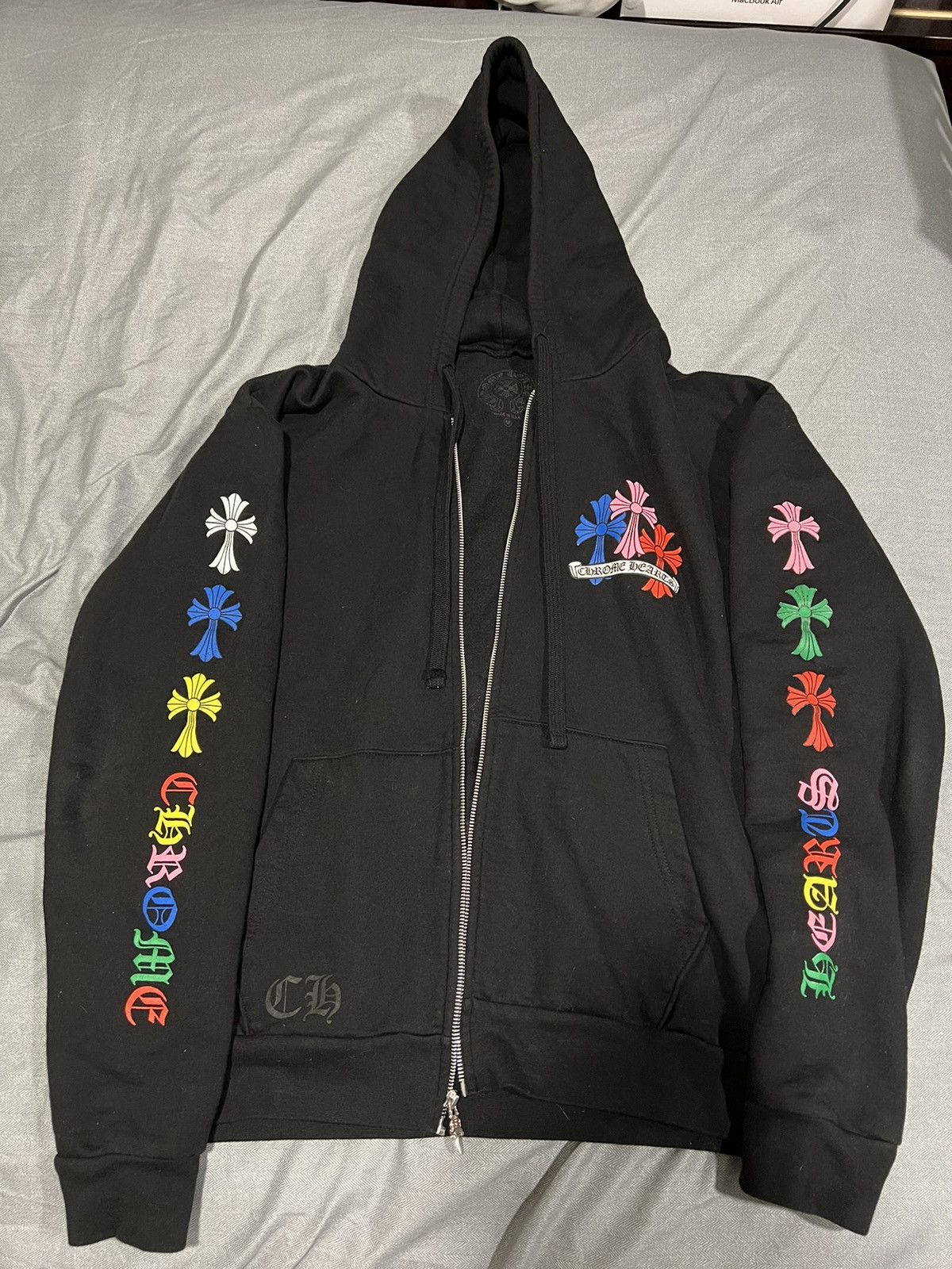 Chrome Hearts Chrome Hearts Multicolor Cross Zip Hoodie | Grailed