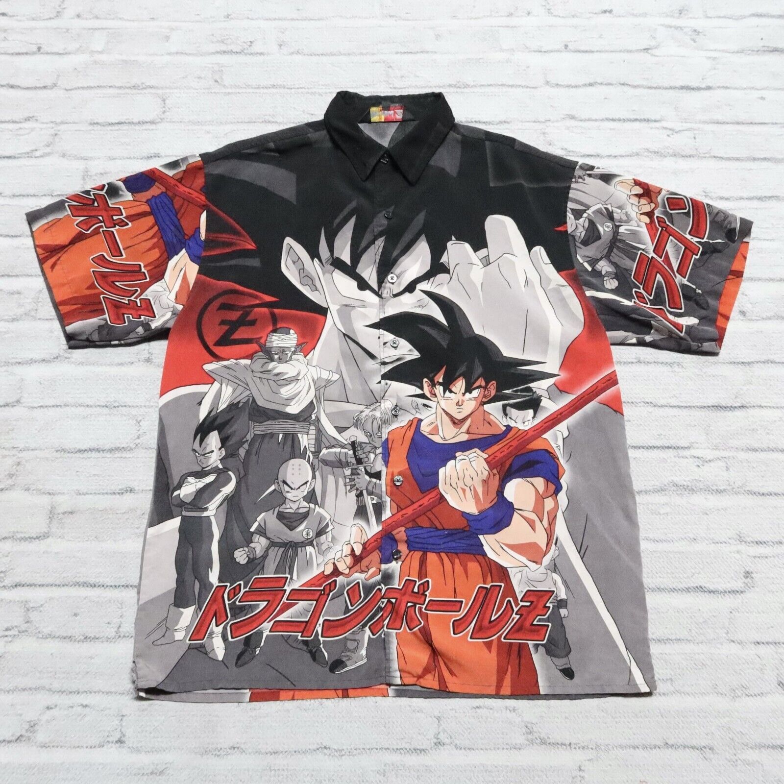Bally Vintage Dragon Ball Z Goku Button Down Shirt Size XL Anime 90s ...