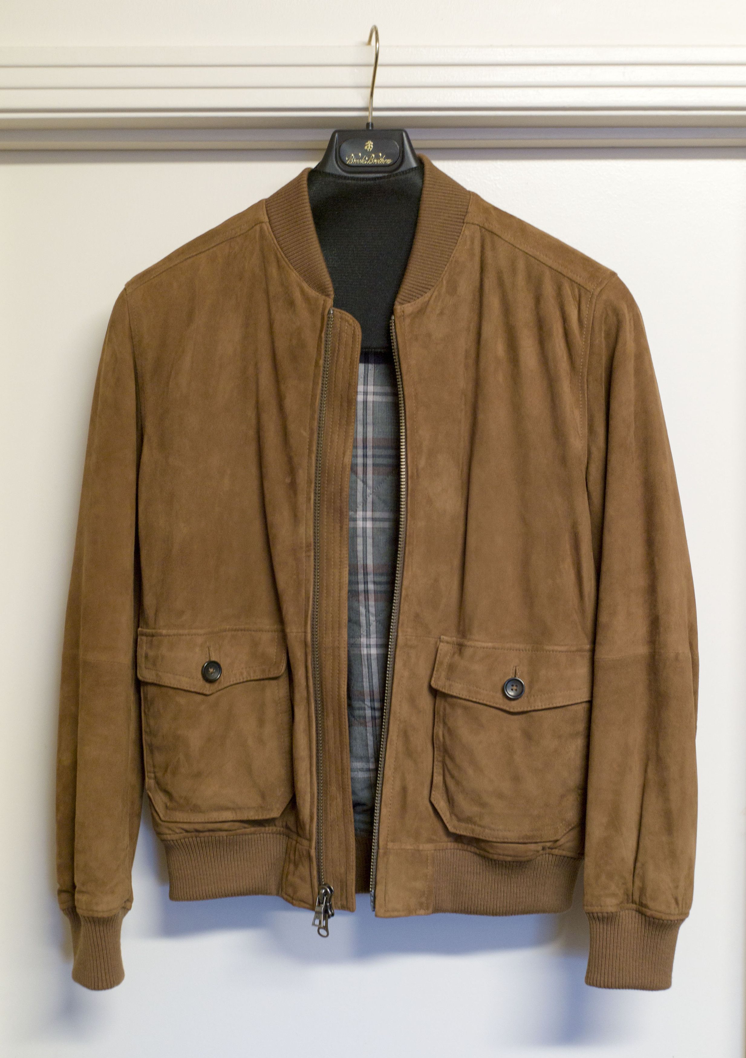 Brooks Brothers Brown Suede Bomber Jacket | Grailed