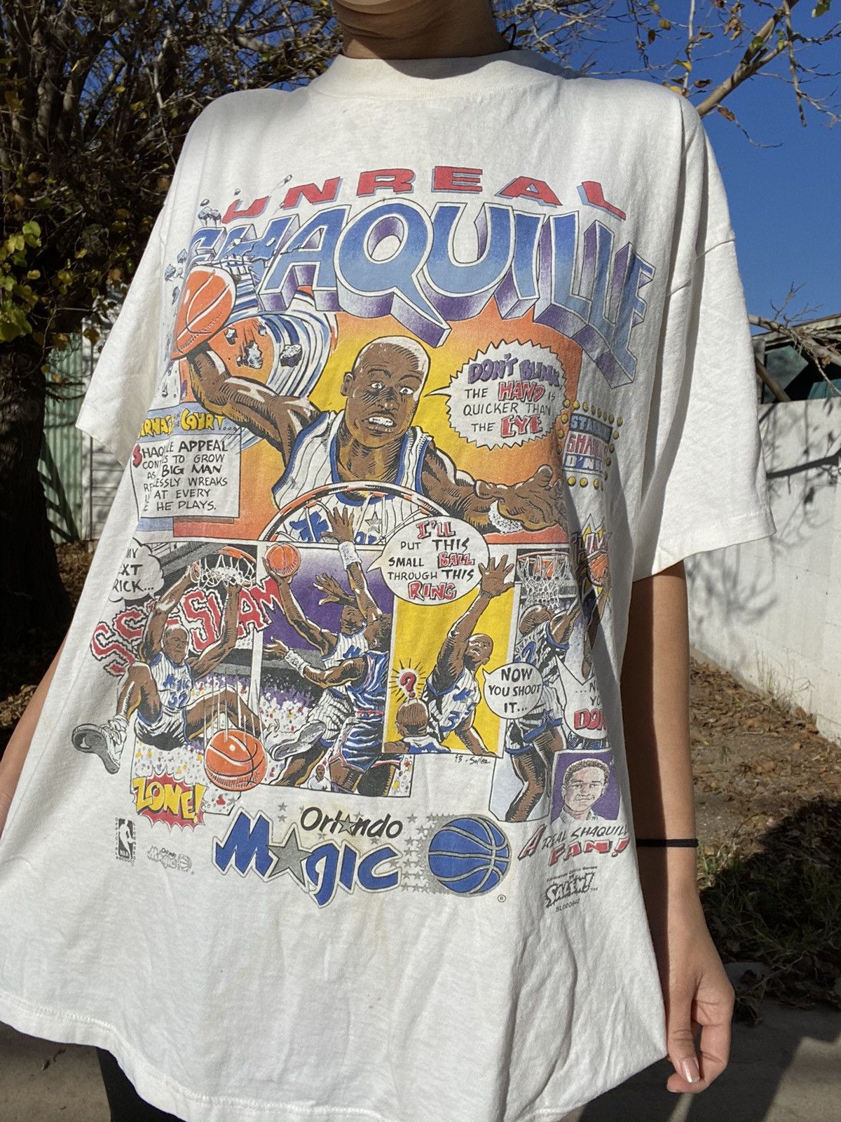 Vintage VINTAGE SHAQUILLE O’NEAL COMIC BOOK CARTOON SHIRT | Grailed