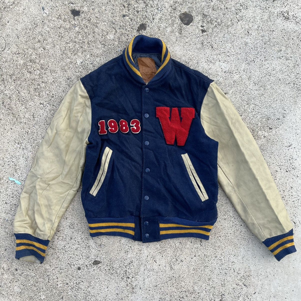 Golden Bear × Leather Jacket × Varsity Jacket Vintage Golden bear ...