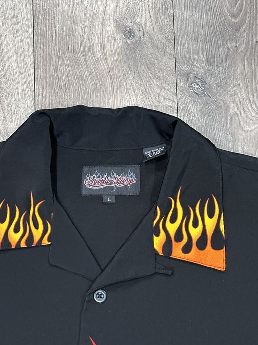 Vintage Vintage 90s Fire Flames Shirt | Grailed