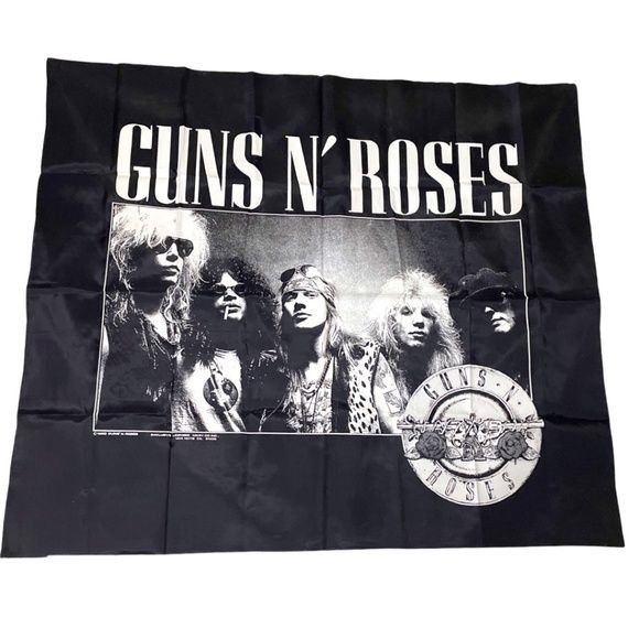 Guns N' Roses RARE Vintage GUNS' N ROSES Banner GNR Tapestry 1988 ...