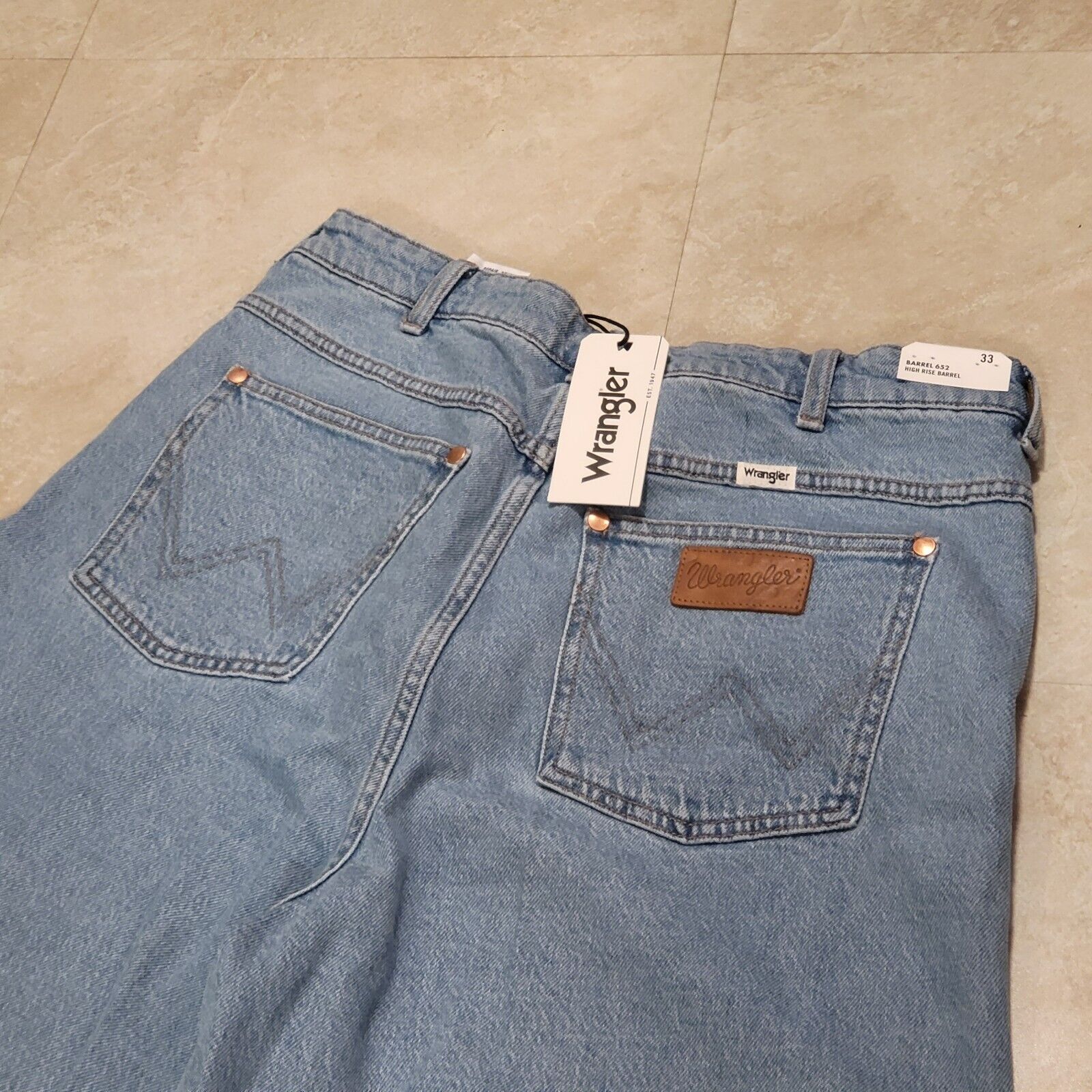 Wrangler Wrangler Barrel 652 High Rise Mens 33x31 Heritage Blue Jeans ...