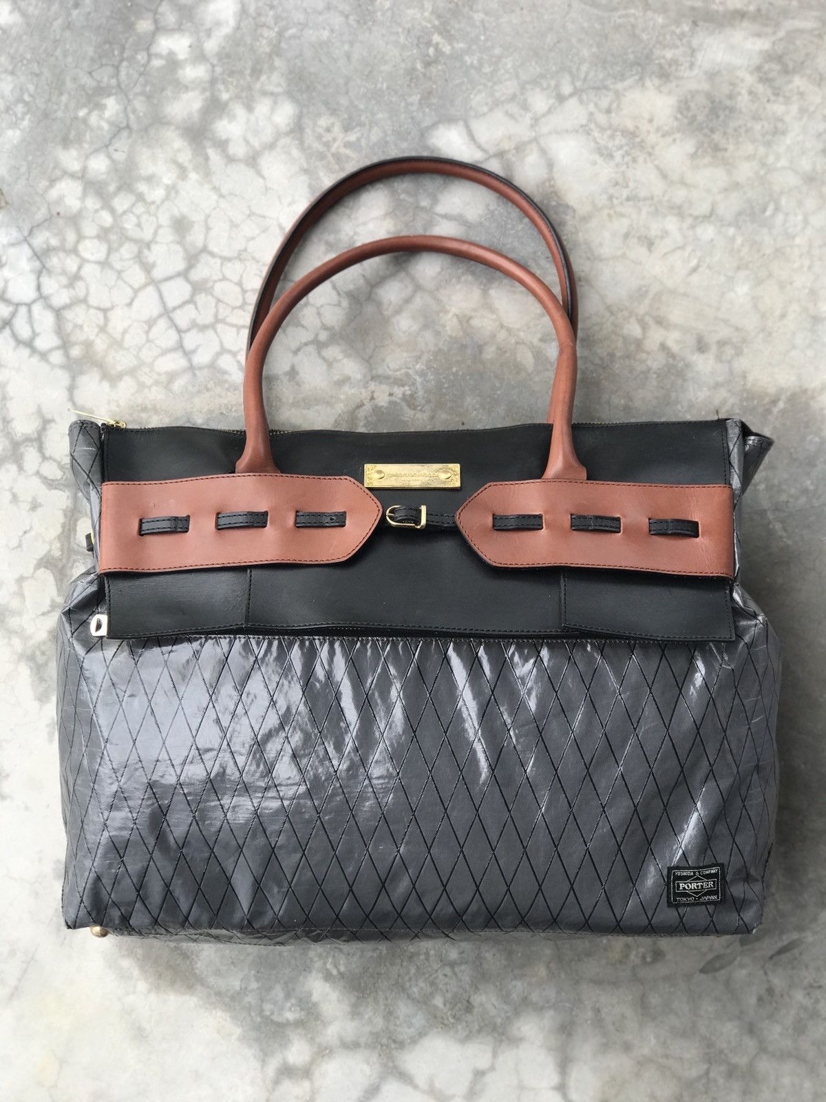 Porter AUTHENTIC PORTER JAPAN X UNITED BAMBOO LARGE BIRKIN BAG | Grailed