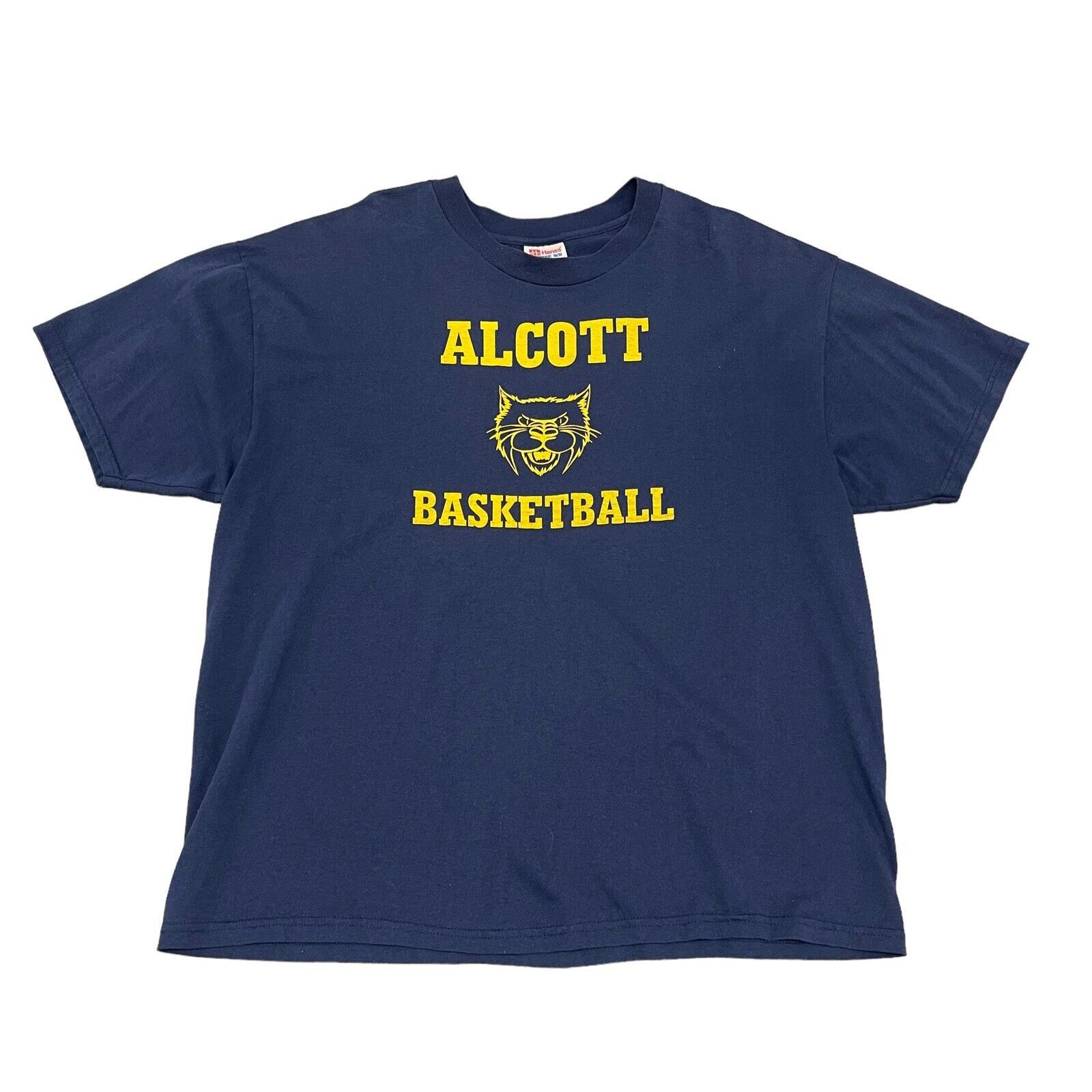 Hanes Vintage Alcott High School Basketball T Shirt Mens XL Chicago ...