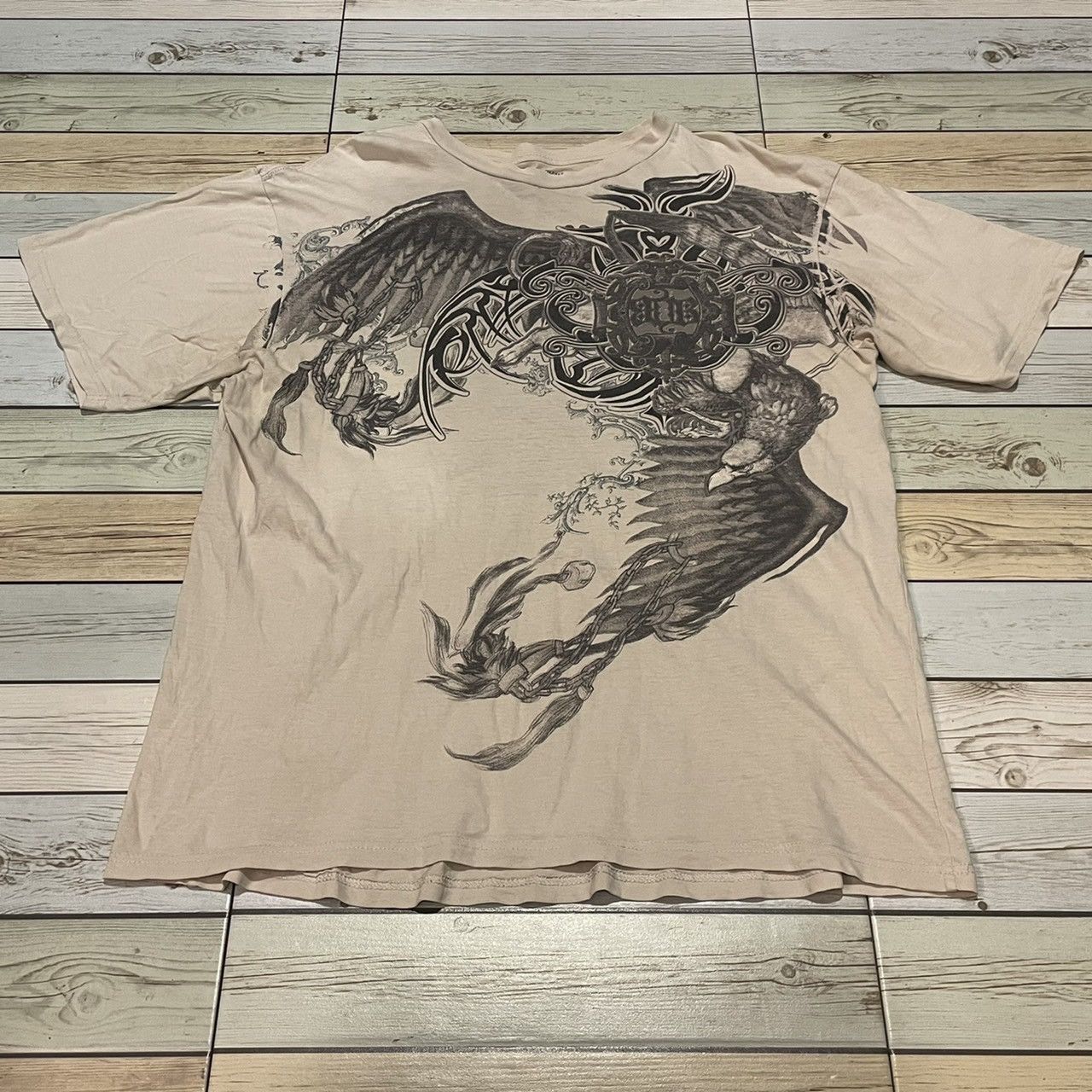 Affliction × Ed Hardy × Raw State Brad Butter T Shirt Streetwear ...