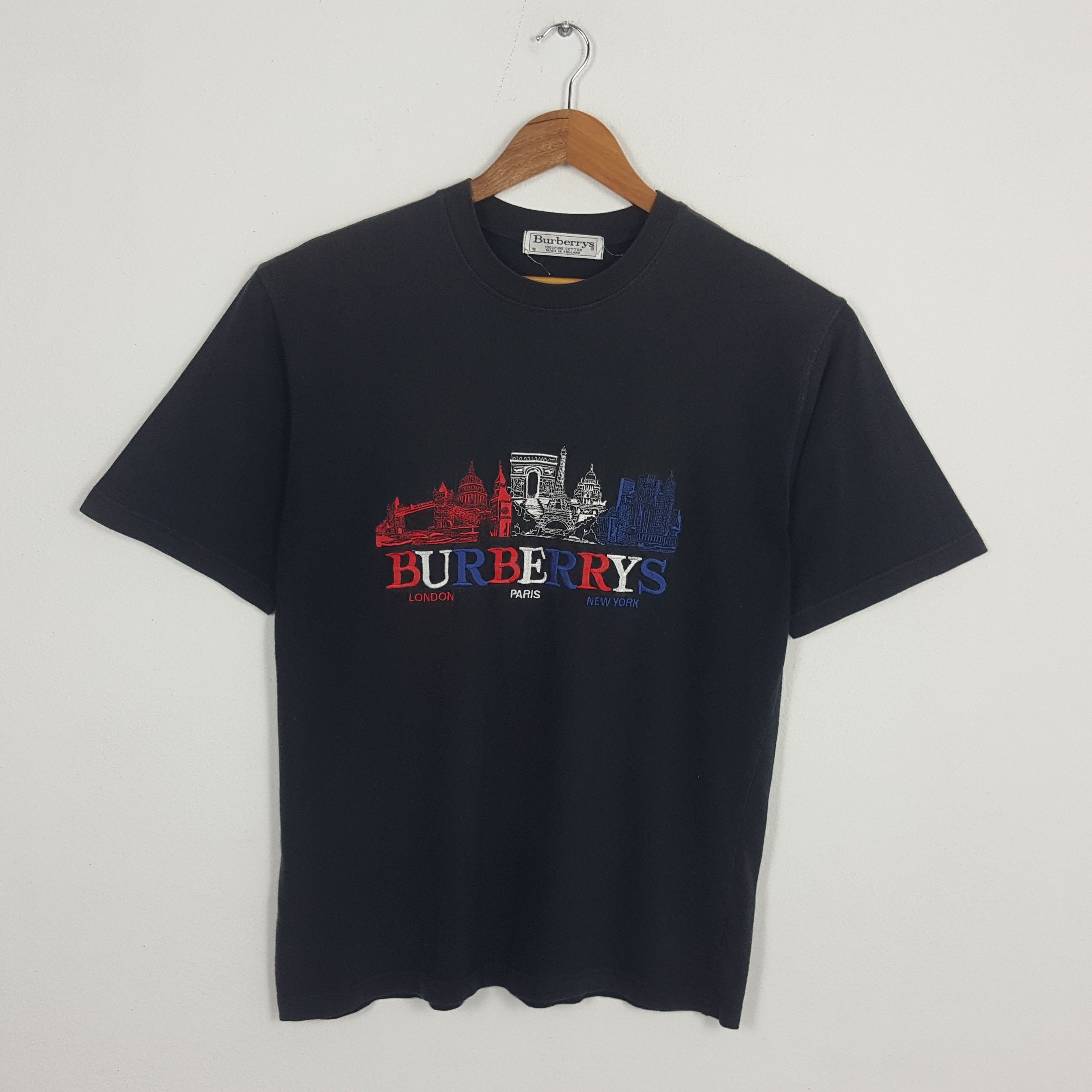 Burberry × Vintage Vintage BURBERRYS Embroidery Design T-Shirt Made ...