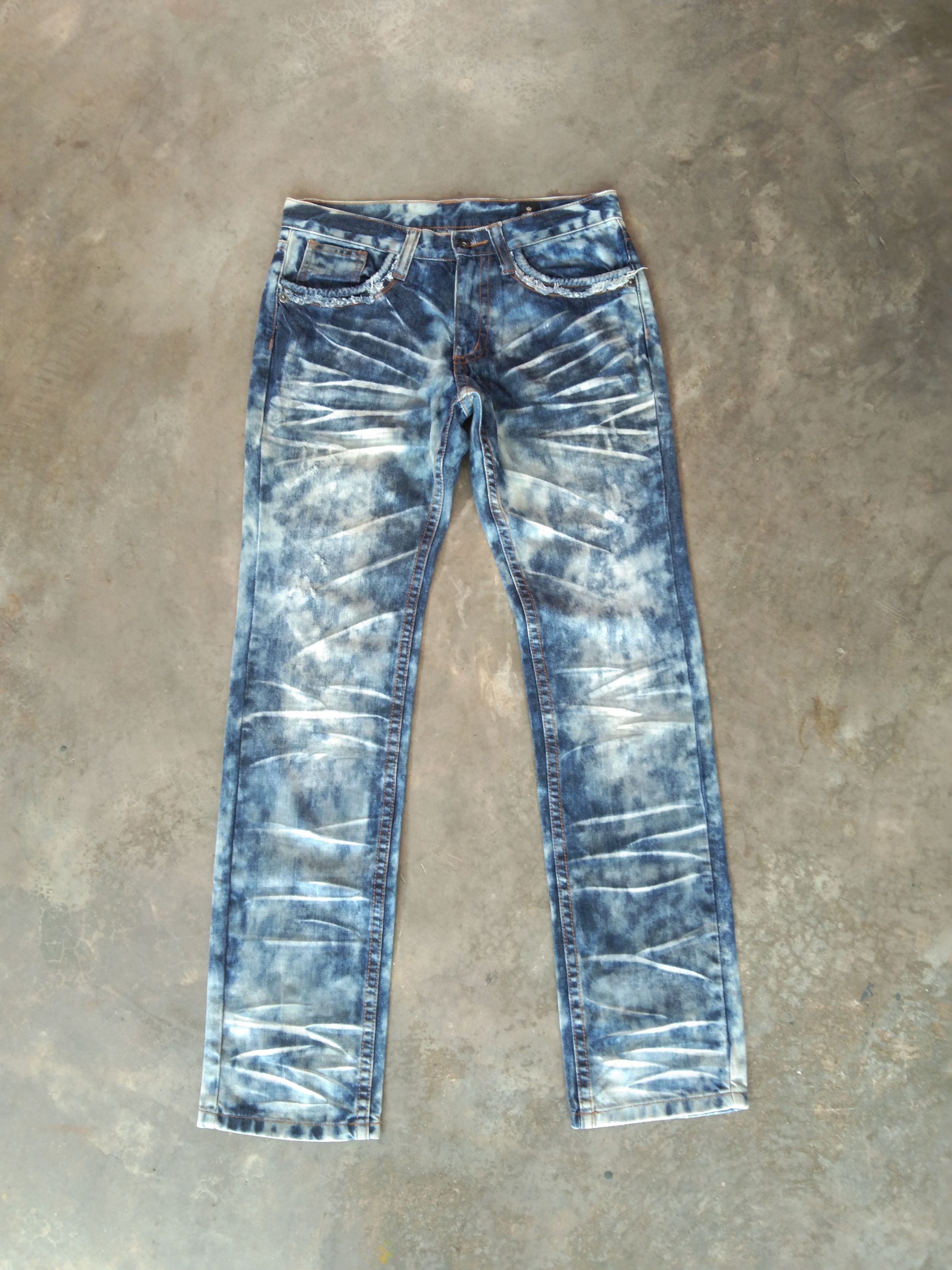 Vintage Vintage Semantic Design Retro Punk Distressed Denim 31x32.5 ...