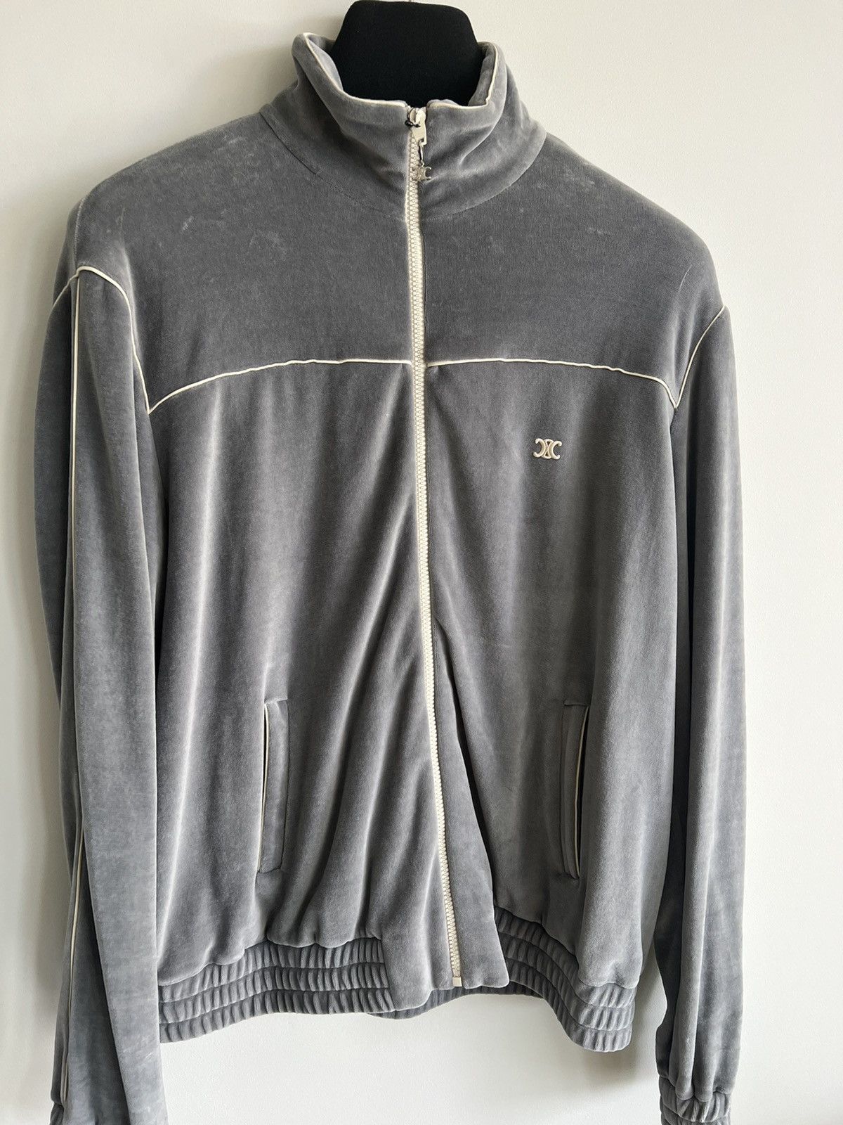 Celine Celine FW22 Velour Velvet track jacket tracksuit | Grailed