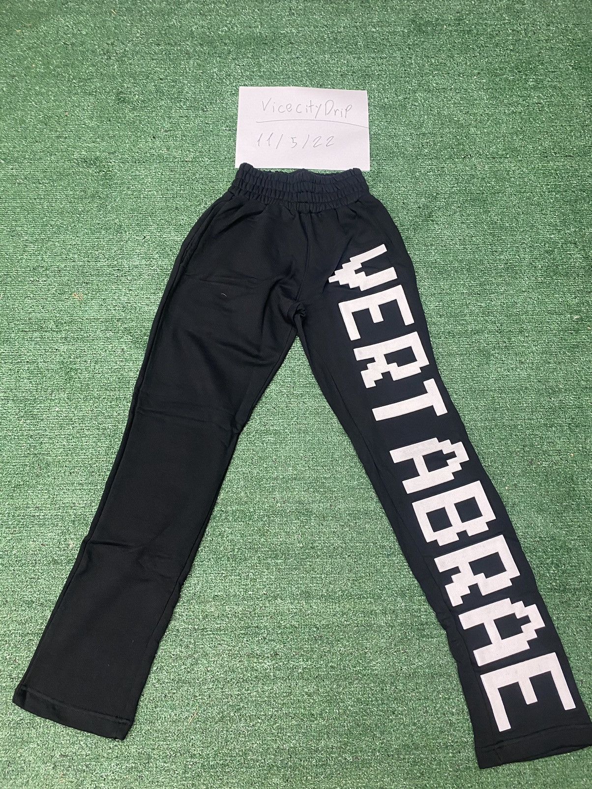 Vertabrae Vertebrae Straight Legged Sweatpants Black/White | Grailed
