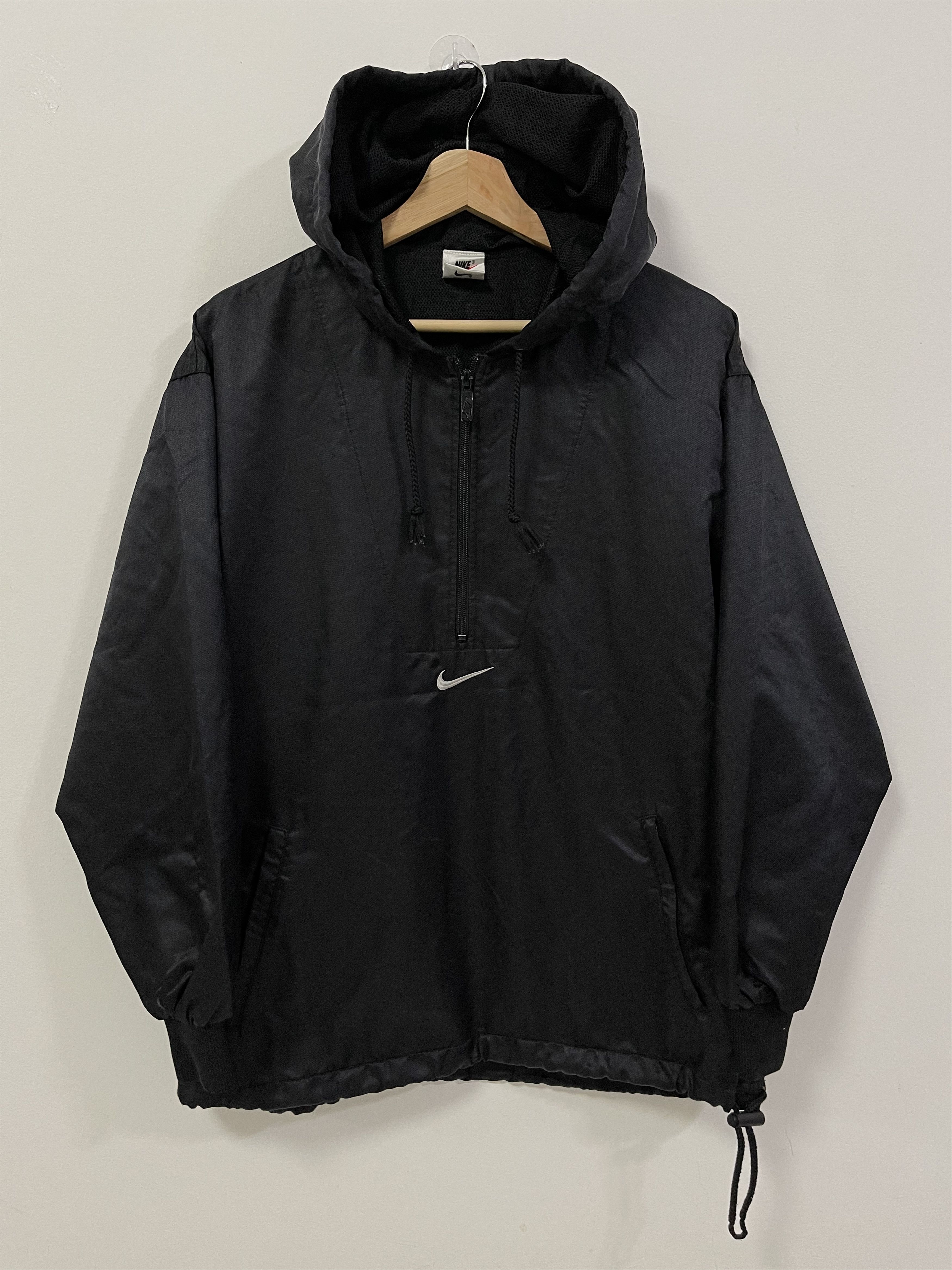 Nike × Vintage Vintage 90s Nike Swoosh Half Zip Hooded Jacket | Grailed