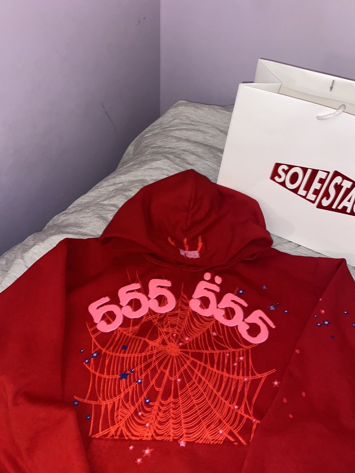 Sp5der × Spyder × Streetwear Sp5der Worldwide Red Angel Number 555 ...
