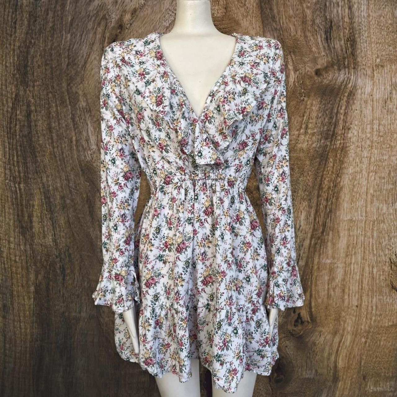 Designer AUGUSTE DRESS BELL SLEEVE BOHO FLORAL RUFFLE DRESS | Grailed