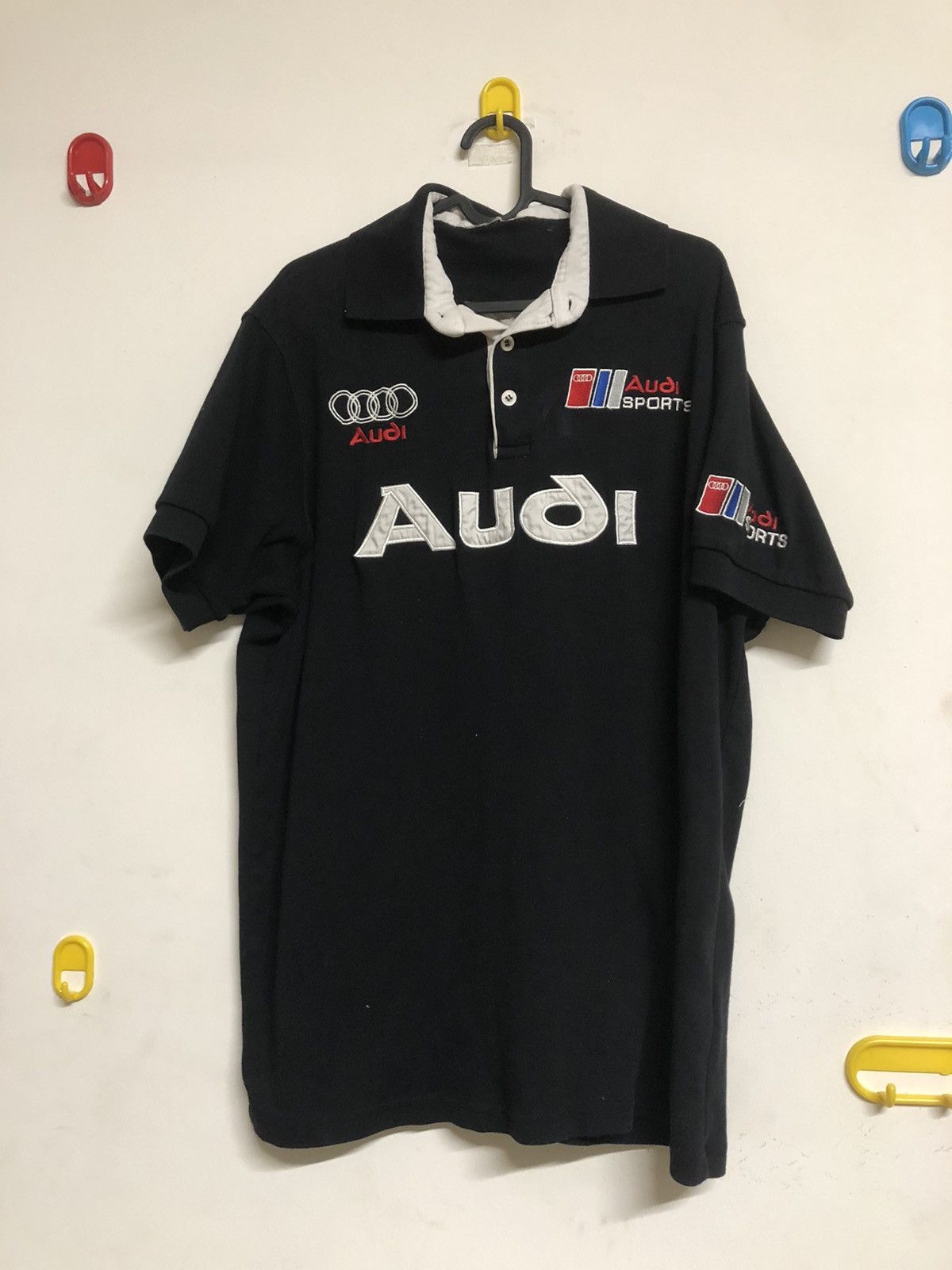 Racing Audi big multi logo pro racing polos 90s-Y2K | Grailed