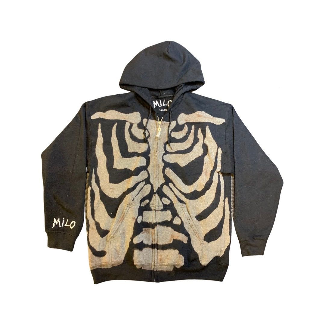 Custom × Streetwear × Vintage skeleton bleach jacket | Grailed