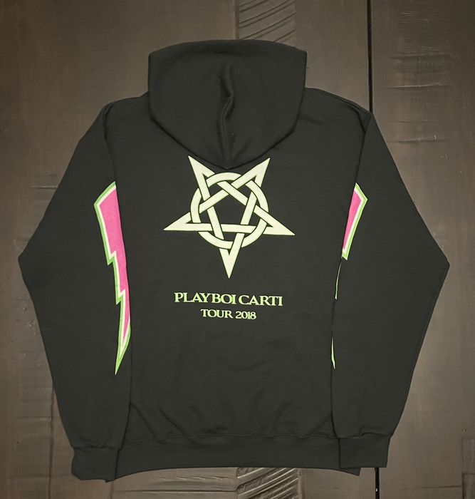 Playboi Carti Playboi Carti Neon Tour Black Hoodie | Grailed