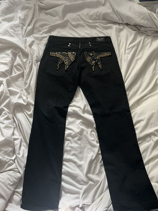 Robins Jeans Black studded robin jeans | Grailed