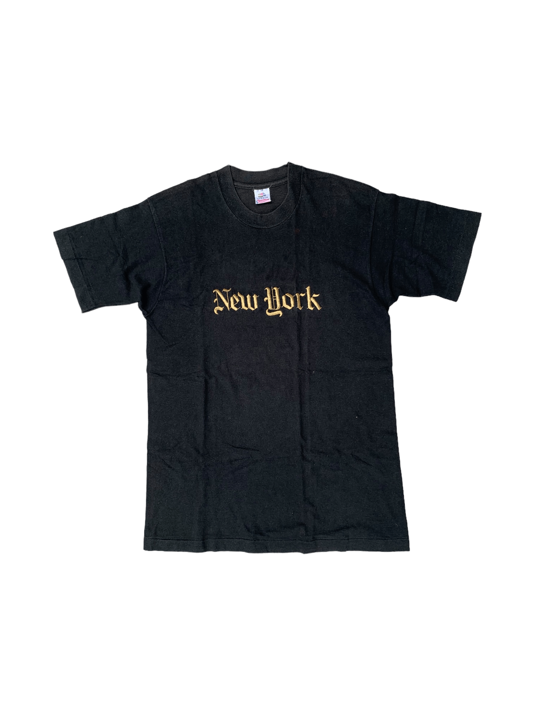 Vintage Vintage New York Gold Embroidery Logo Tshirt | Grailed