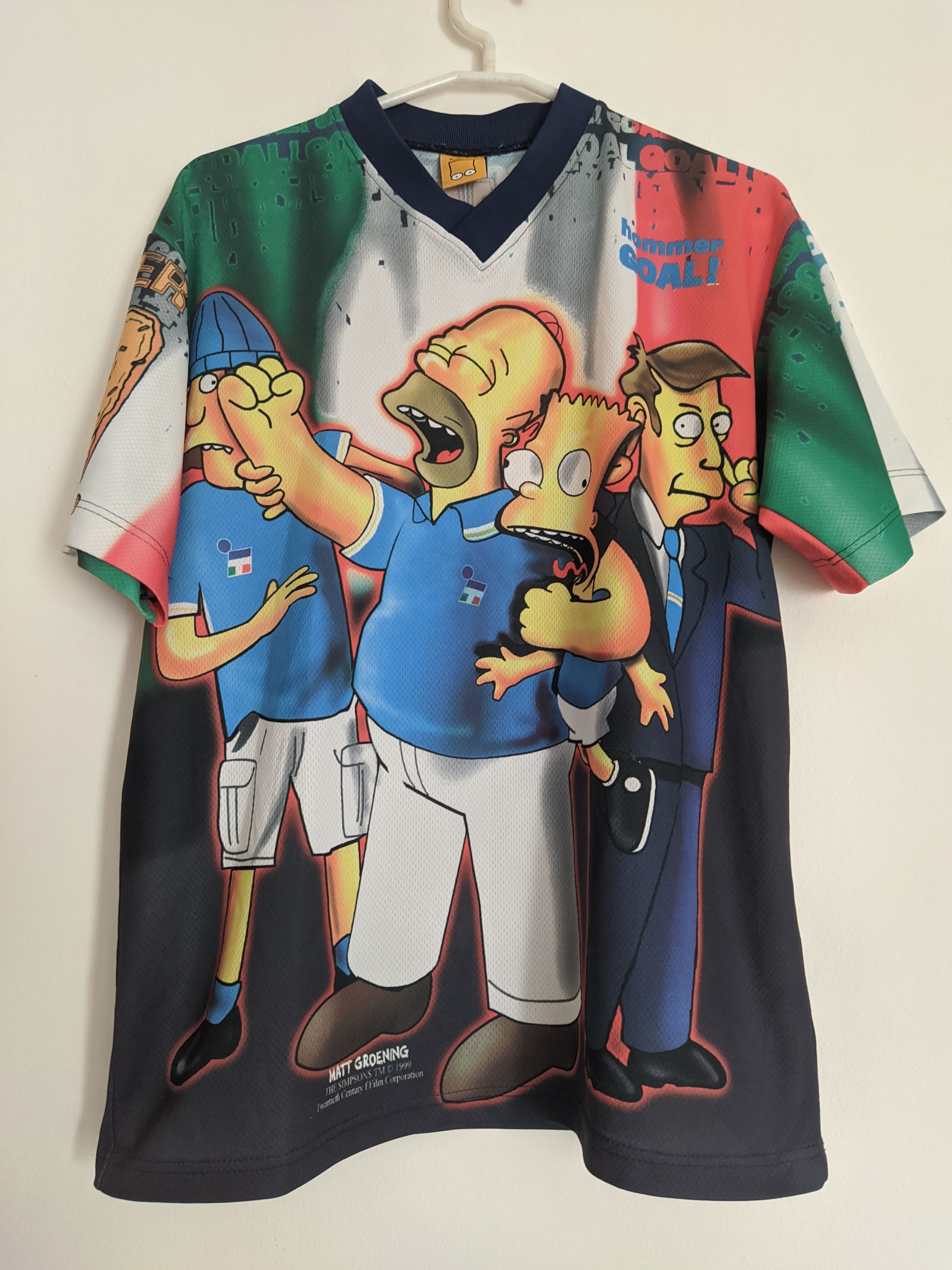 Streetwear × The Simpsons × Vintage VTG 99' The Simpsons jersey shirt ...