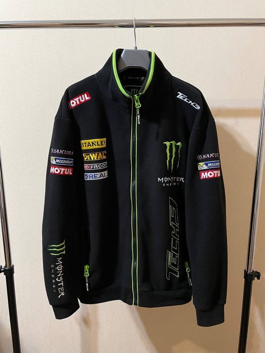 Vintage Rare Nascar Monster Energy Tech3 Racing Nylon Fleece Jacket ...