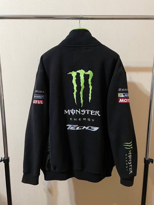 Vintage Rare Nascar Monster Energy Tech3 Racing Nylon Fleece Jacket ...