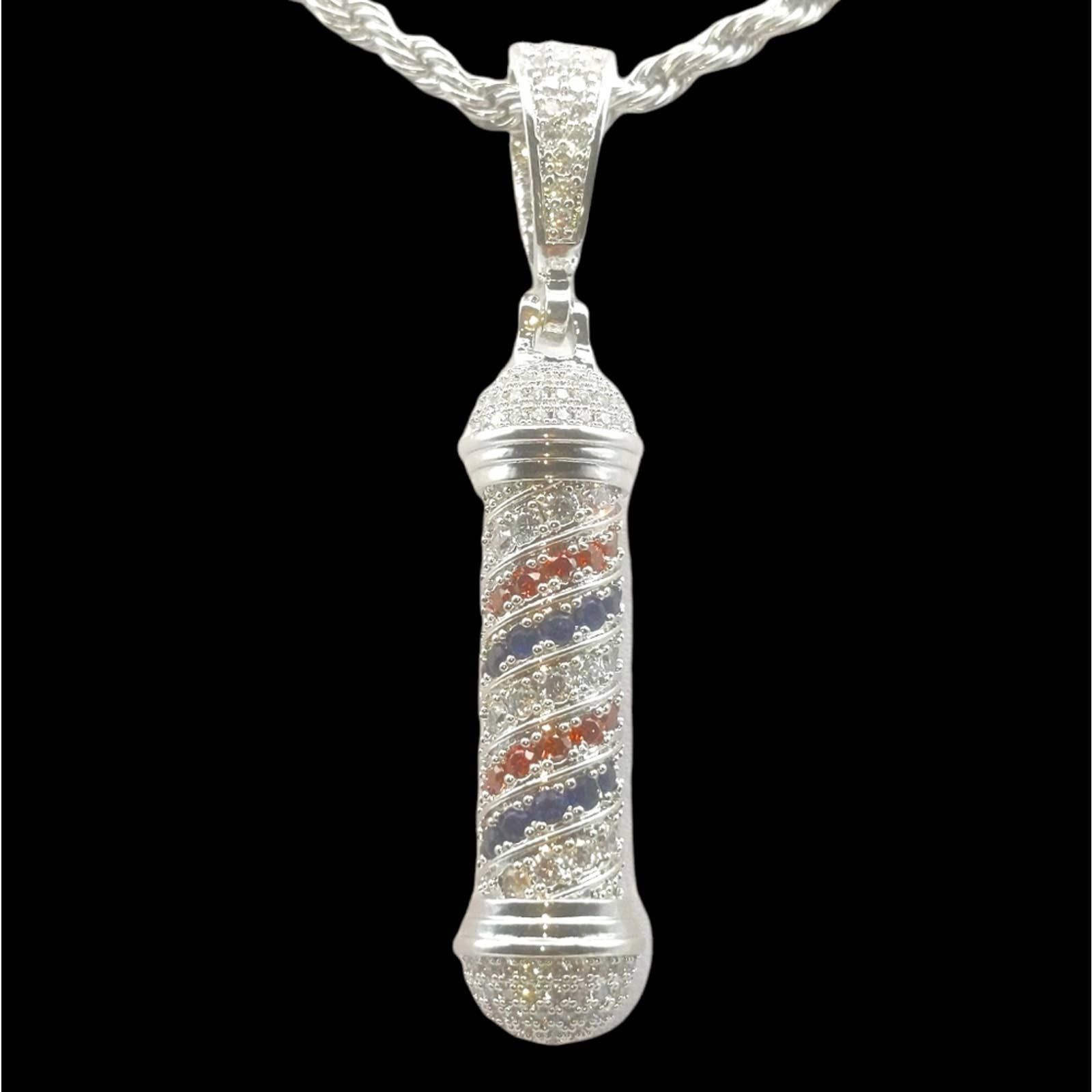 Custom 20"Rope Chain - White Gold Finish Barber Pole | Grailed